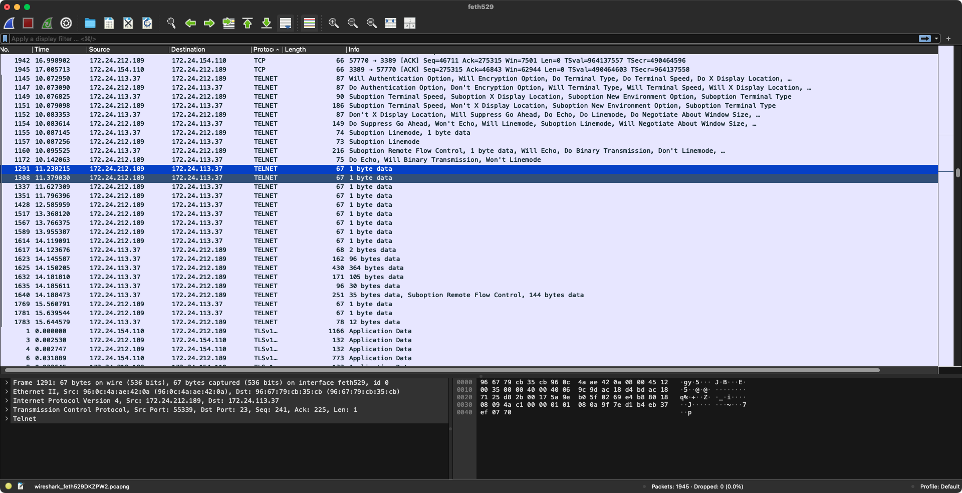 Experimenting with Telnet Packet Sniffing and Capturing Unencrypted ...